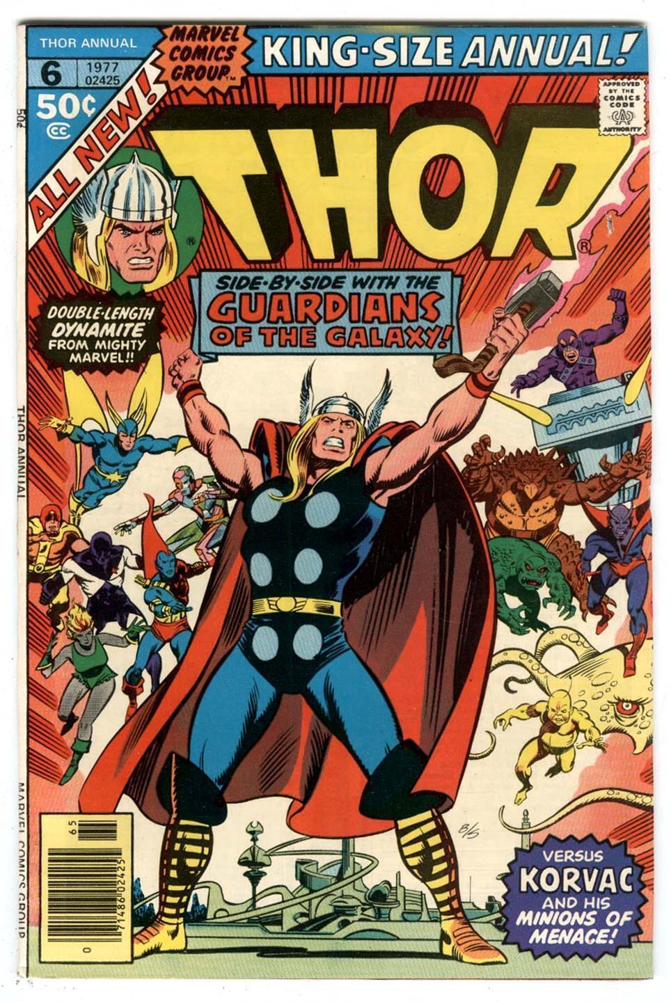 Thor Annual #6 Marvel 1977 Guardians of the Galaxy & 2nd App & Origin ...