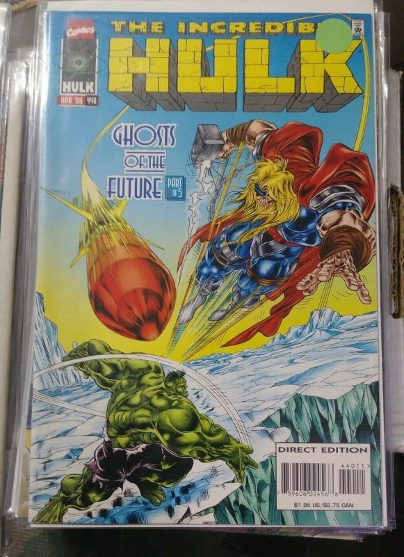INCREDIBLE HULK # 440 1996 marvel ghost of the future pt 5 thor ...