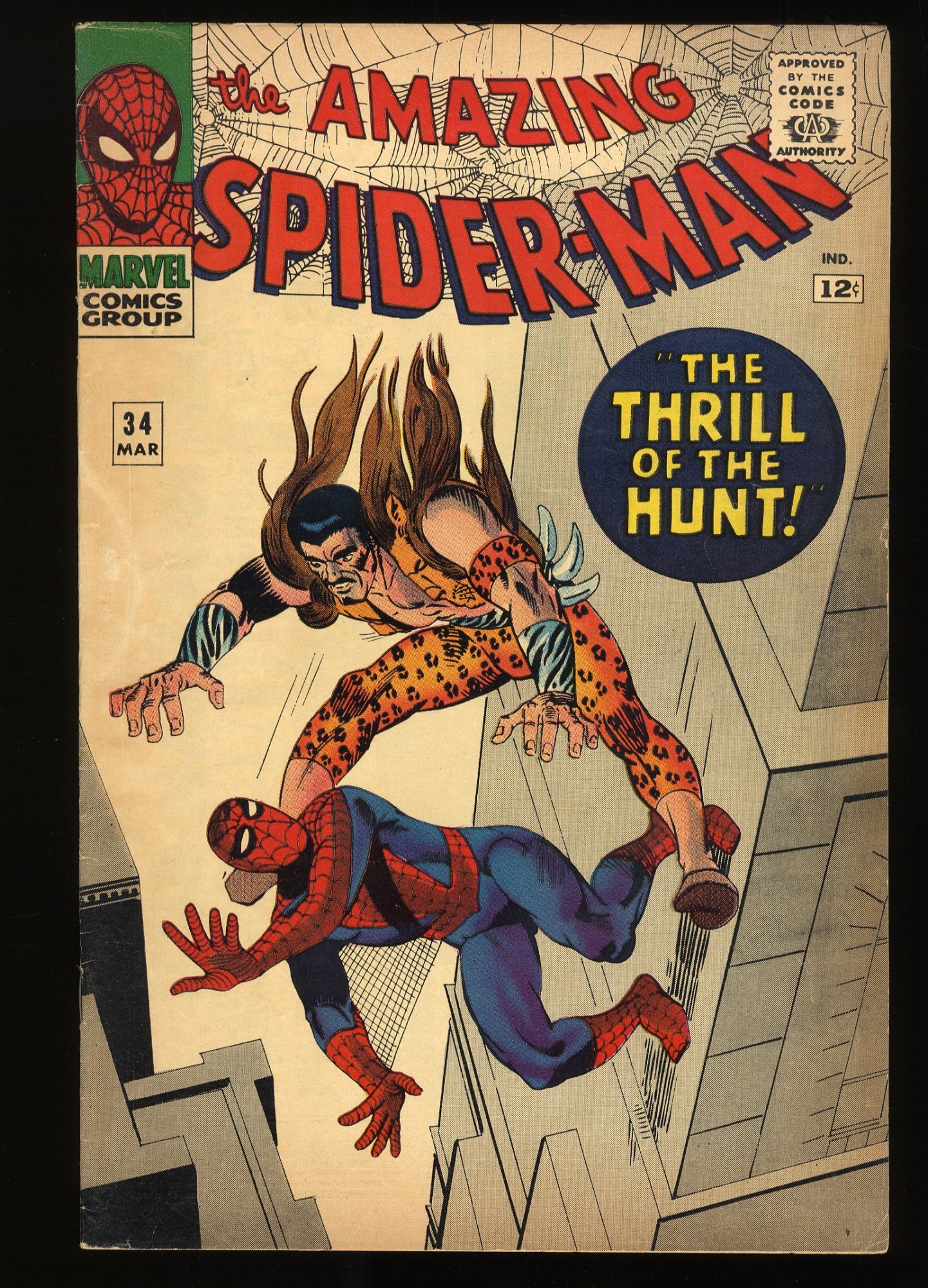 Amazing Spider-Man #34 FN 6.0 Kraven the Hunter Appearance! | Comic ...