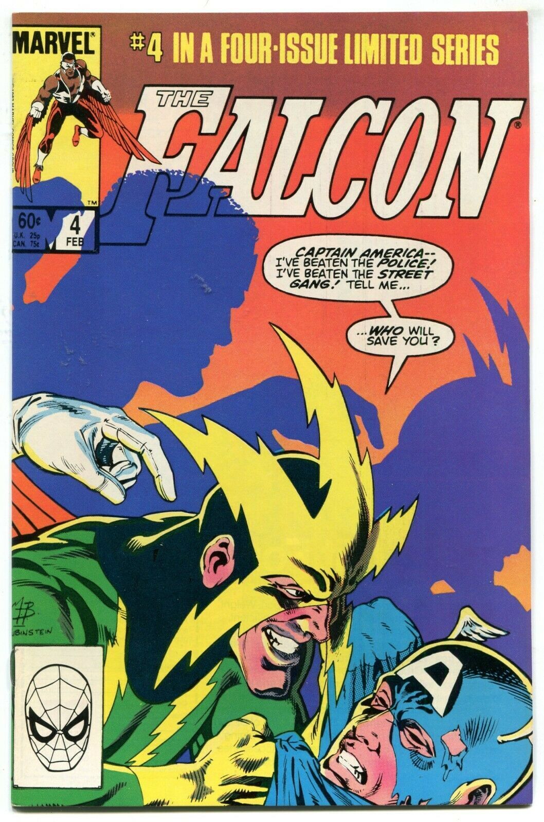 The Falcon Miniseries 4 NM 9.2 Marvel 1984 Copper Age Electro Captain ...