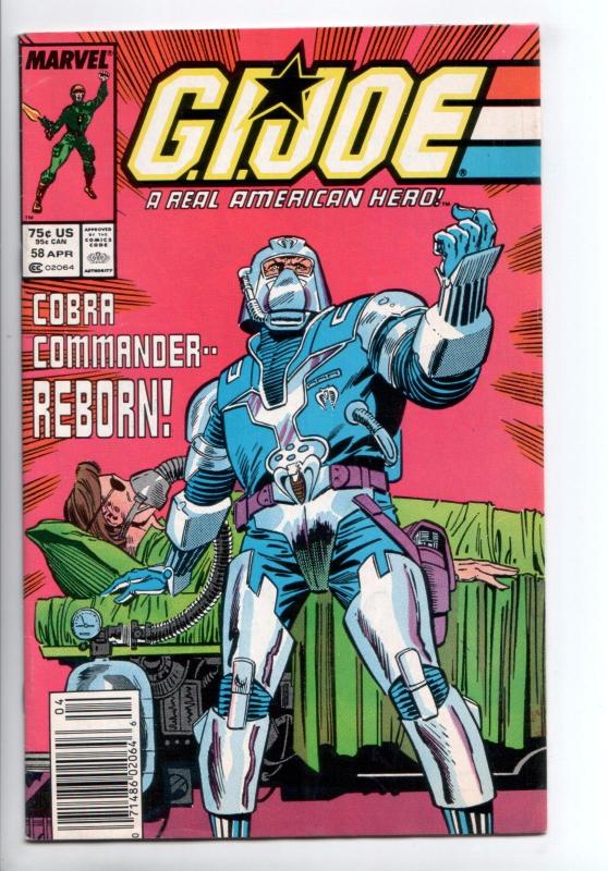 G.I. Joe A Real American Hero #58 - Mike Zeck Cover Art (Marvel, 1987 ...