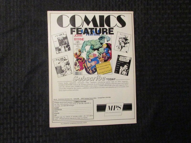 1987 COMICS FEATURE Magazine #54 VF- 7.5 The Nam / Captain Marvel ...