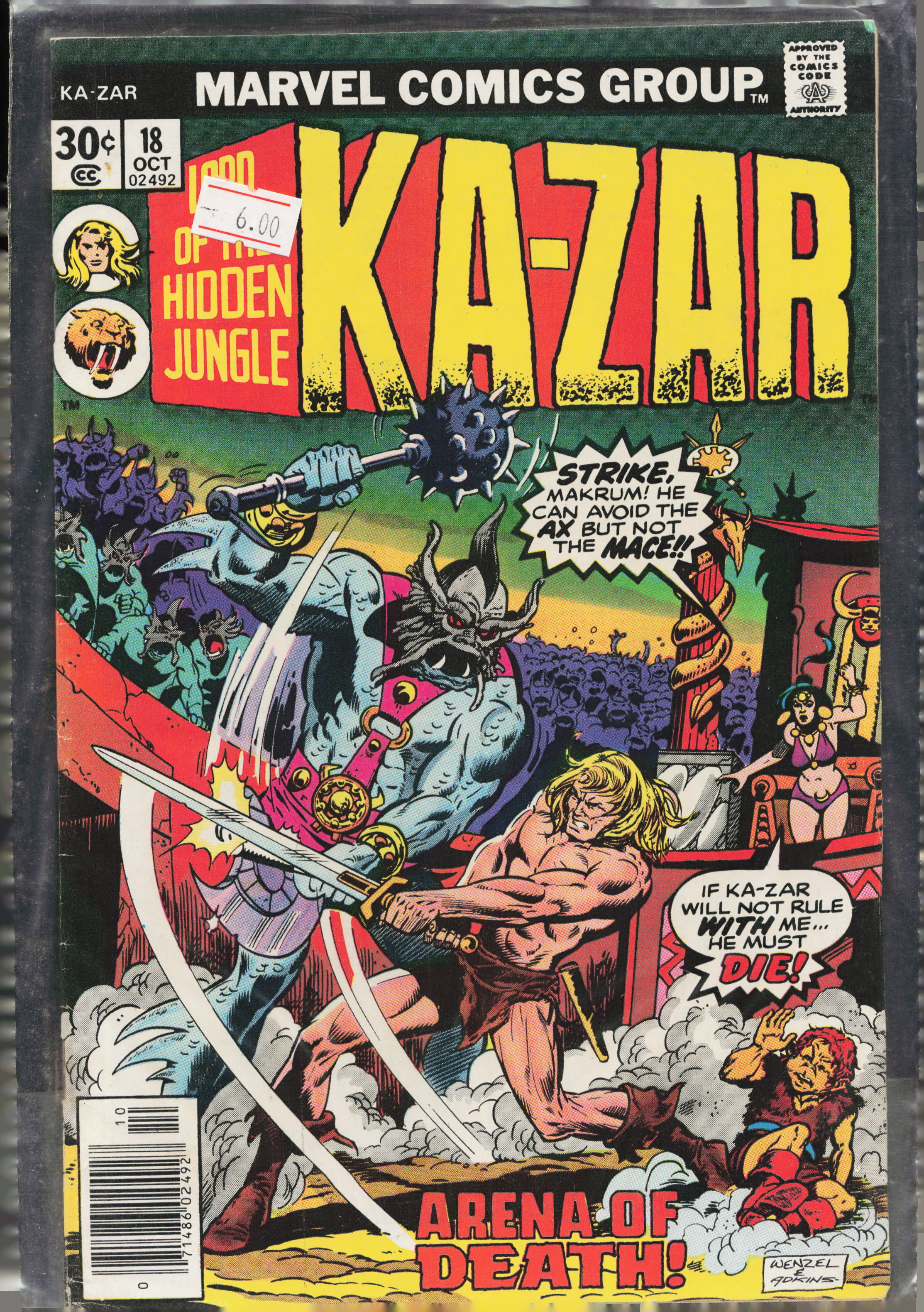 Ka-Zar #18 (1976) Ka-Zar | Comic Books - Bronze Age, Marvel, Ka-Zar ...