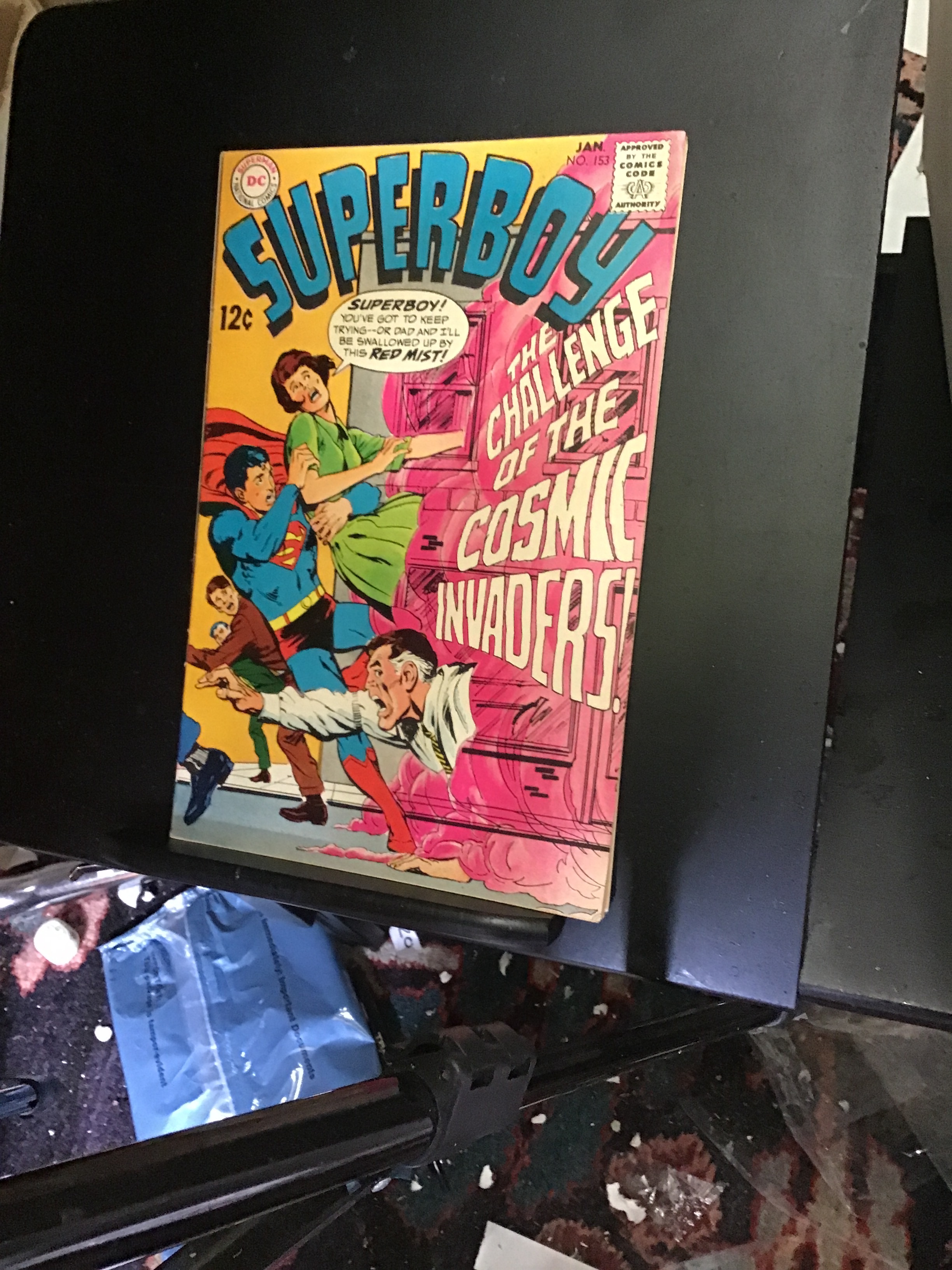 Superboy #153 (1969) 1st Prof. Mesmer! Hitler, Stalin! Adams cover VF+ ...