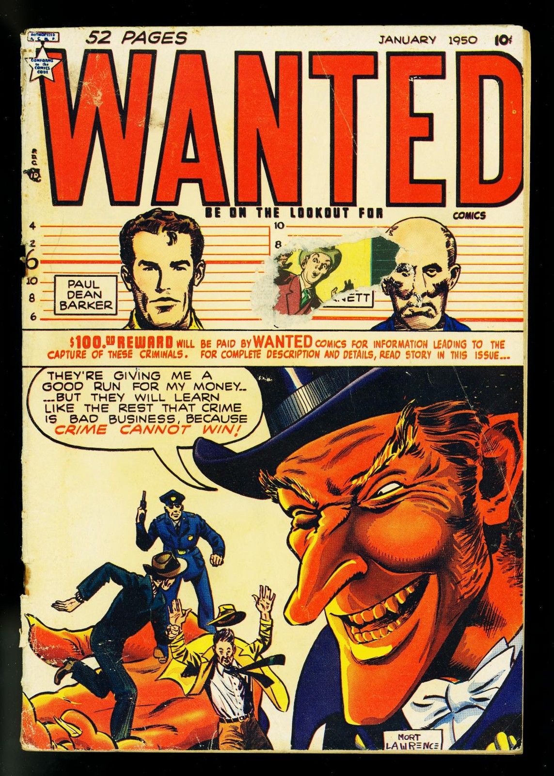 Wanted Comics #24 1950- Marijuana / drug story- golden age crime- G ...