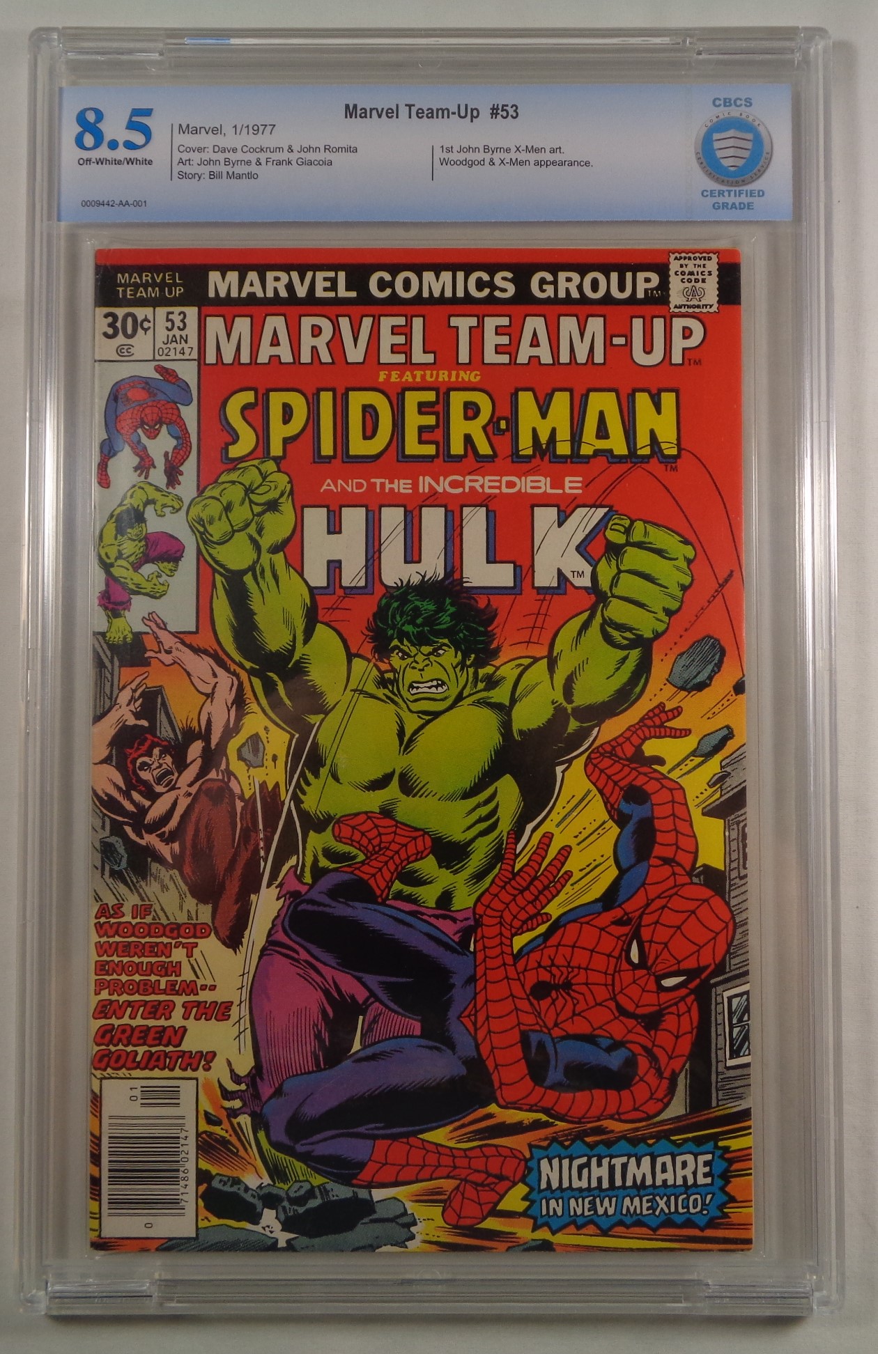 Marvel Team-Up #53 CBCS 8.5 1st John Byrne X-Men Art Spider-Man Hulk ...