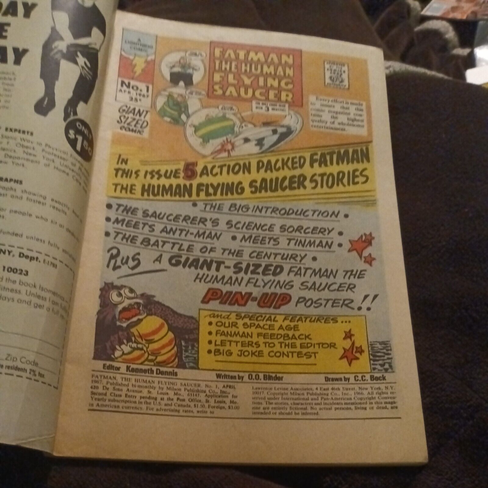 Fatman, The Human Flying Saucer # 1 lightning comics 1967 silver age ...
