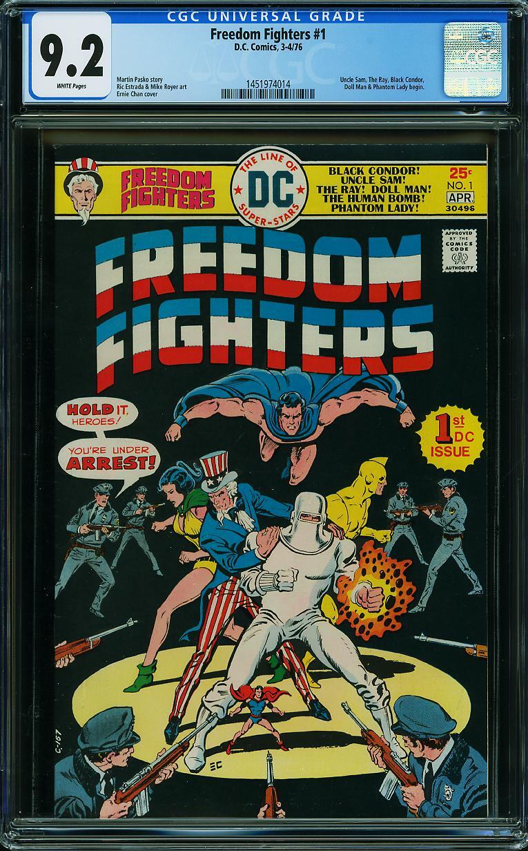 Freedom Fighters #1 (1976) CGC 9.2 NM- | Comic Books - Bronze Age, DC ...