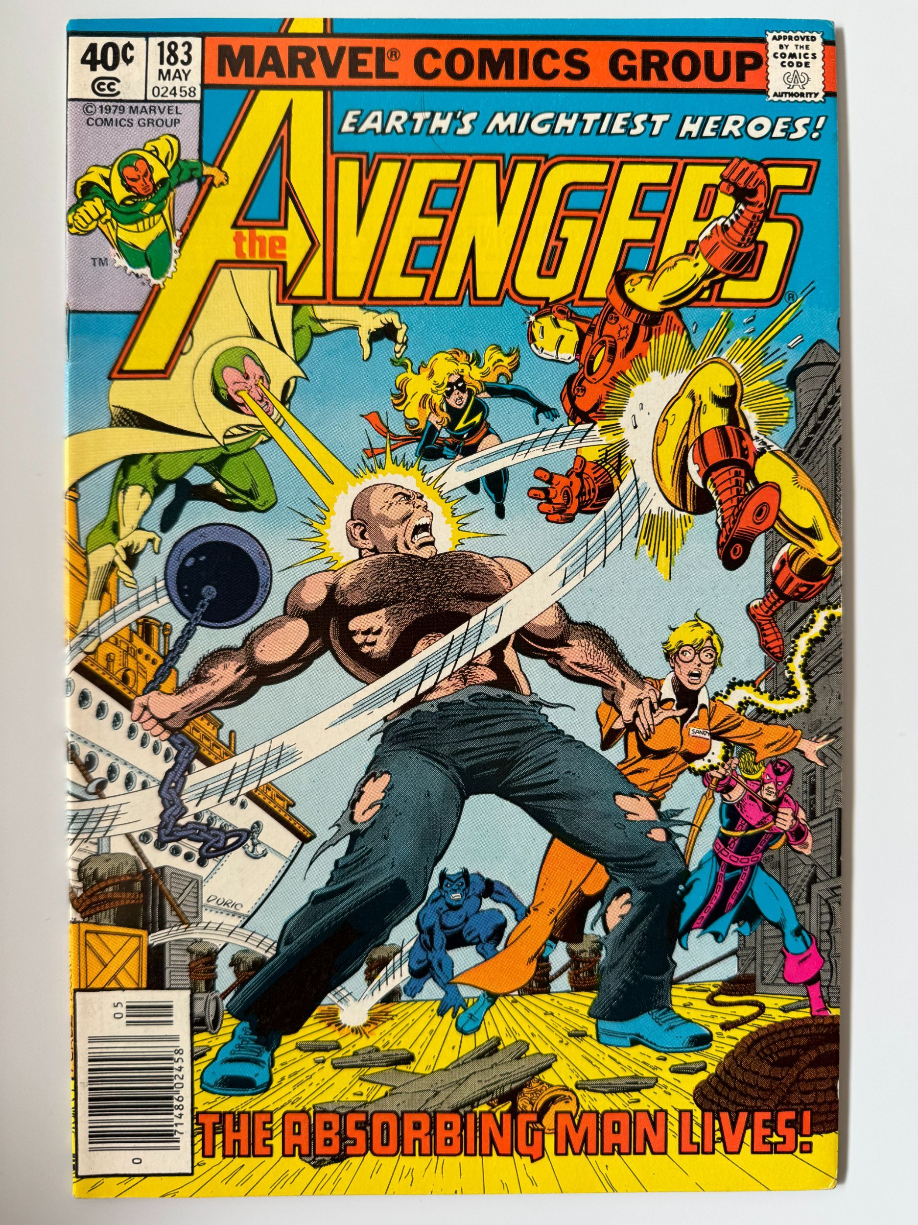 The Avengers #183 VF = Ms Marvel Carol Danvers Joins Team (1979 ...