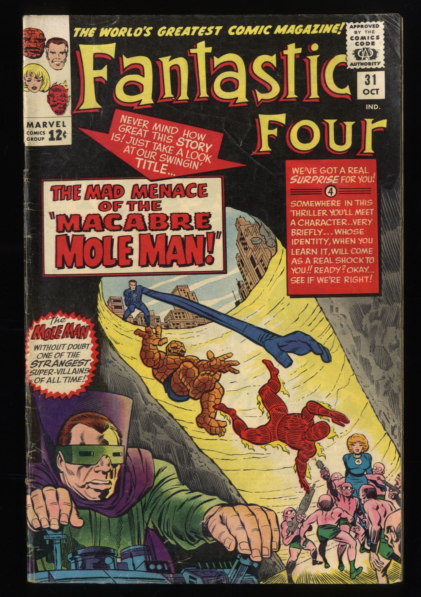 Fantastic Four #31 VG 4.0 Jack Kirby Stan Lee Mole Man Appearance ...
