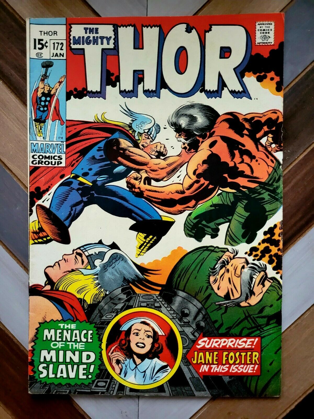 THOR #172 (Marvel Comics, Jan 1970) Featuring Jane Foster & The Mind ...