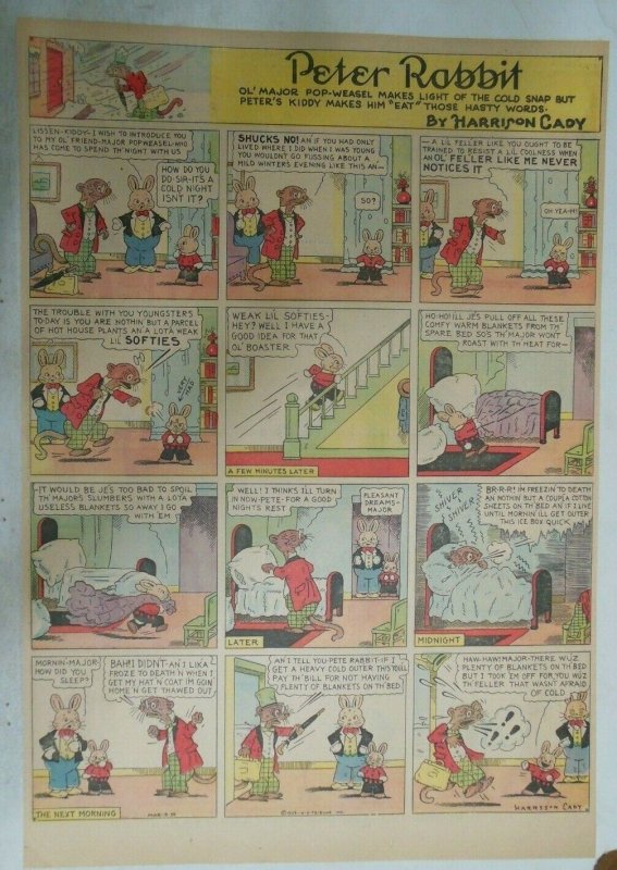 Peter Rabbit Sunday Page by Harrison Cady from 3/5/1939 Full Page Size ...