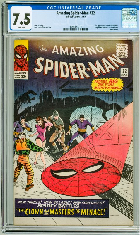The Amazing Spider-Man #22 (1965) CGC 7.5! 1st Appearance of Princess ...