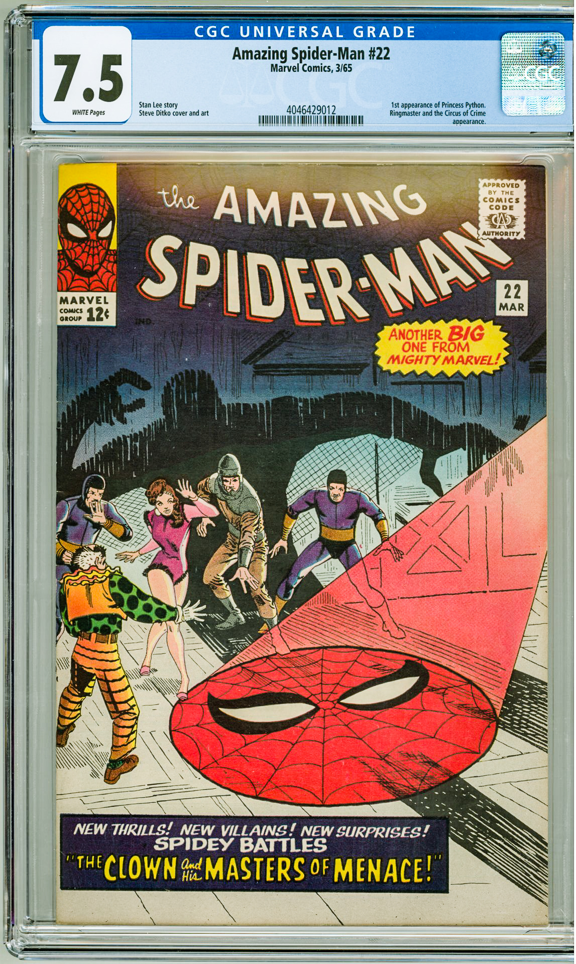 The Amazing Spider-Man #22 (1965) CGC 7.5! 1st Appearance of Princess ...