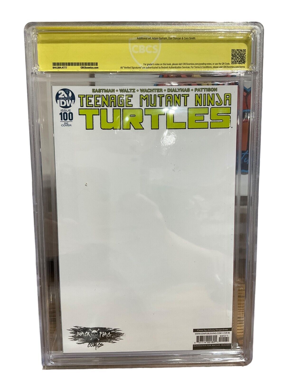 TMNT #100 CBCS 9.8 23-2785B0-013 Signature by Johnny Desjardins Virgin ...