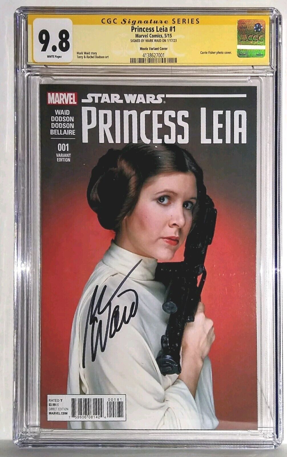 Princess Leia 1 (2015) CGC 9.8 NM/M. Signature Series. Mark Waid, story ...