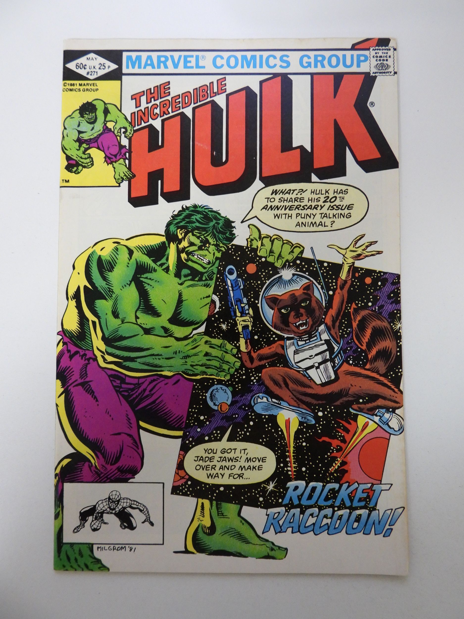 The Incredible Hulk #271 (1982) 1st appearance of Rocket Raccoon in ...