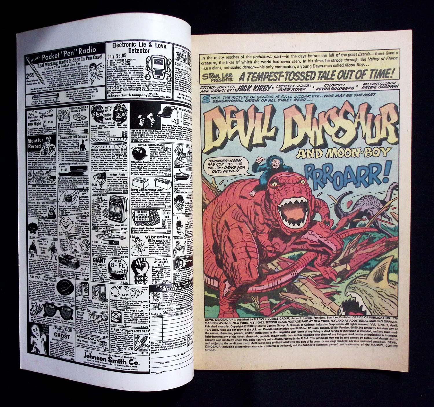 Devil Dinosaur #1 April 1978 1st Appearence Devil Dinosaur & Moon-Boy ...