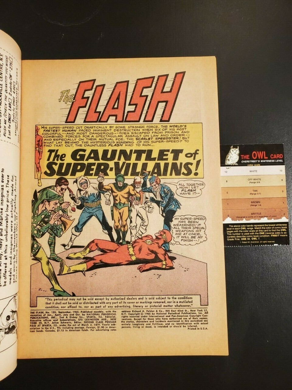 Flash Comics #155 (1965) F+ (6.5) Rogues Gallery Gauntlet of Super ...
