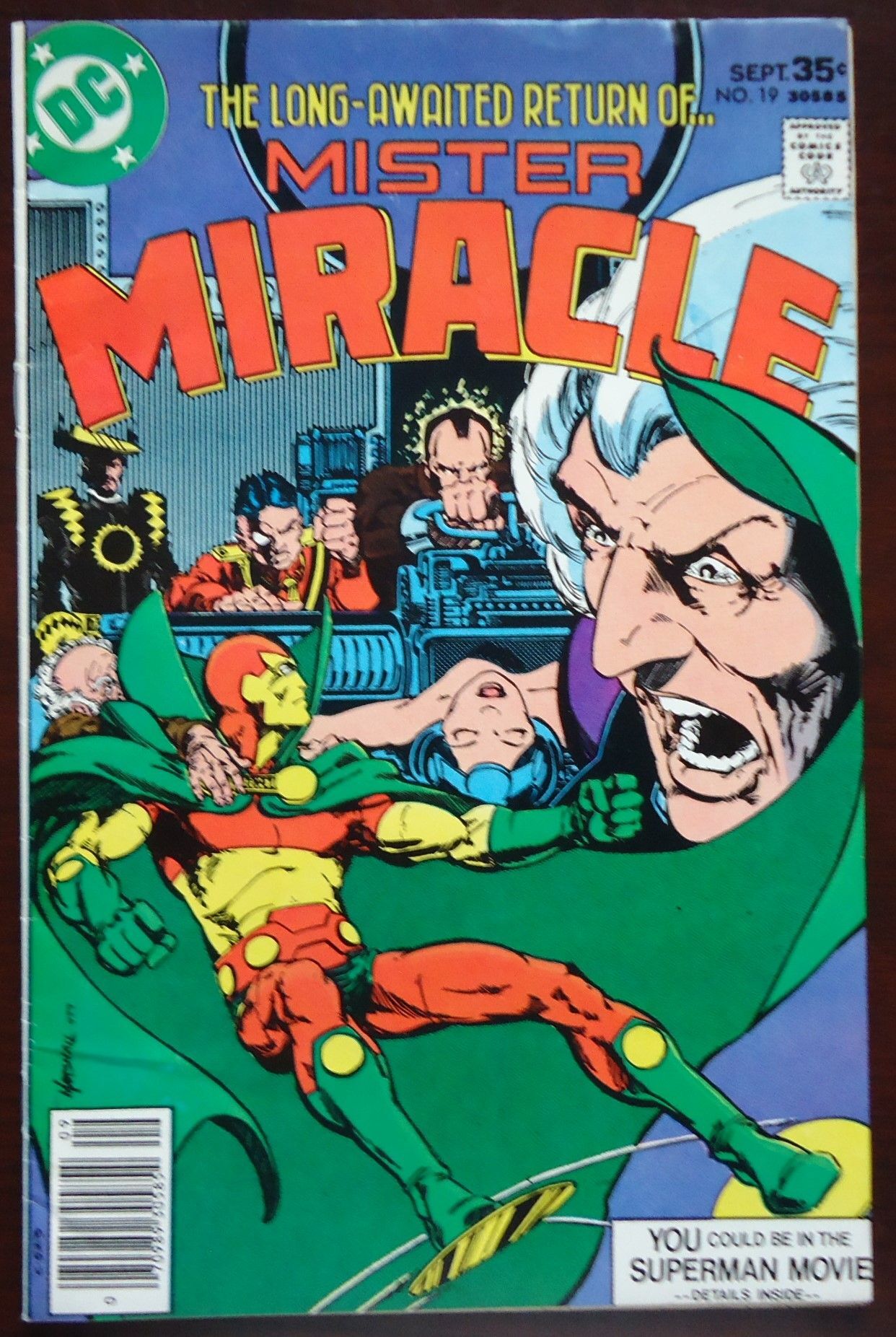 Mister Miracle #19 (1977) FINE Cond Spine roll, wear to the covers, off ...
