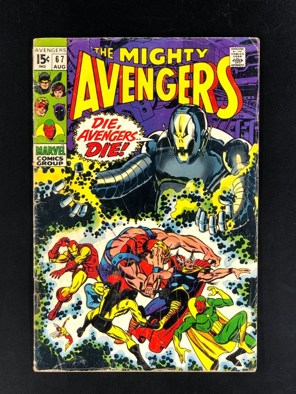 The Avengers #67 (1969) GD/VG 1st Cover Appearance of Ultron | Comic ...