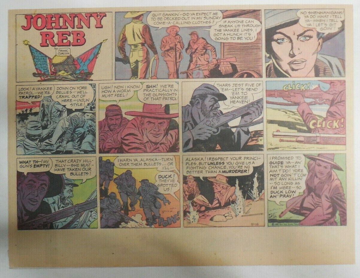 Johnny Reb Sunday by Frank Giacoia & Jack Kirby from 11/16/1958 Half ...