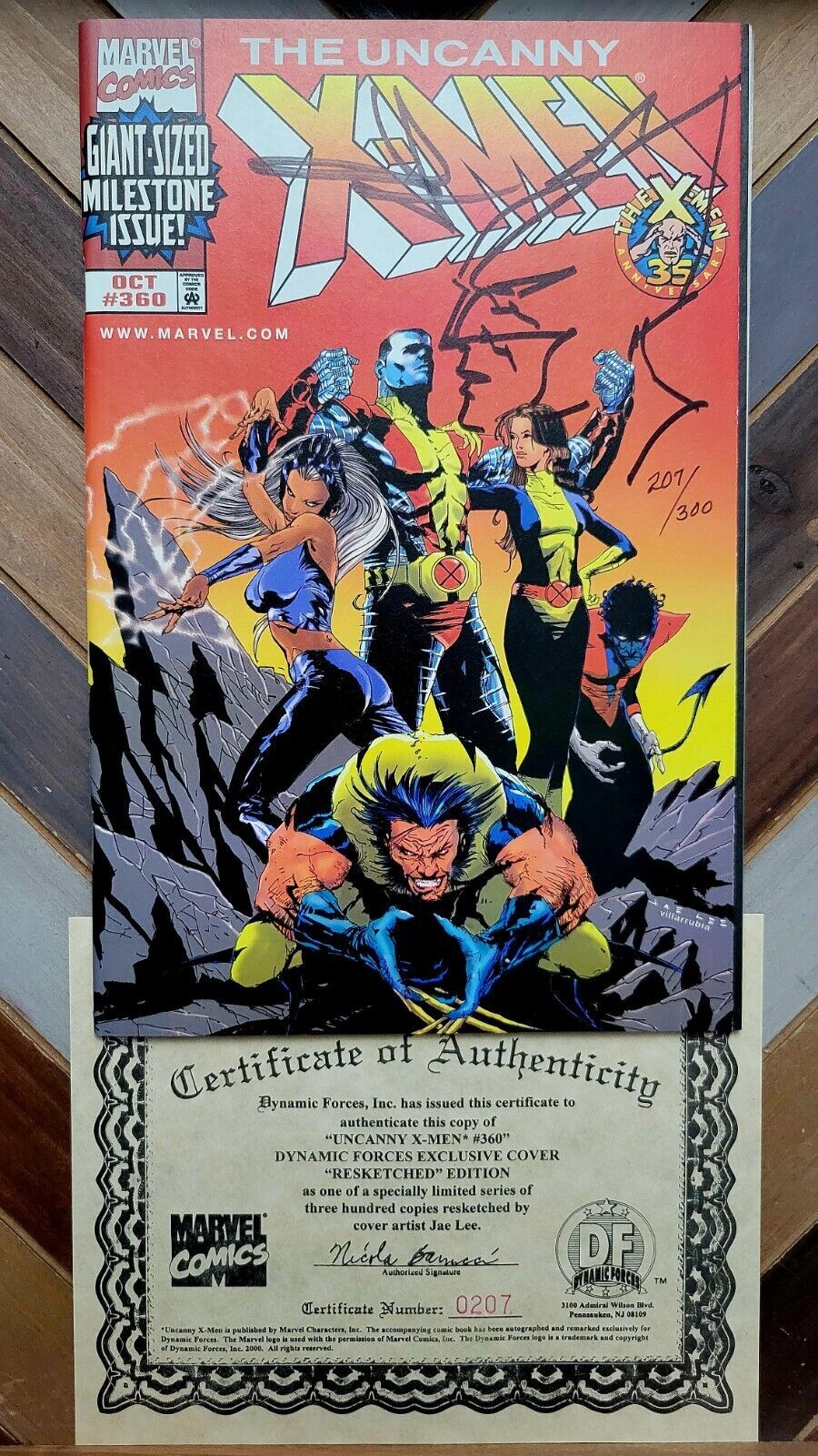 X-MEN #360 (1998) Signed by JAE LEE + Sketch + COA #207/300 Dynamic ...