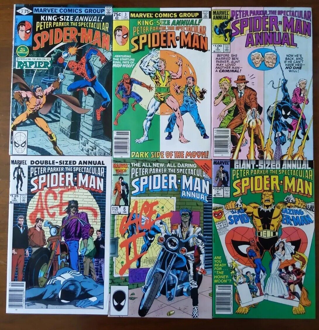 Spectacular Spider-Man Annual #2-7 9-11 - Silvermane Man-Wolf Black ...