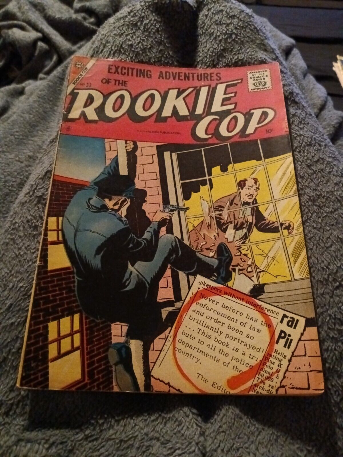 exciting adventures of the ROOKIE COP #32 Charlton comics 1957 silver ...