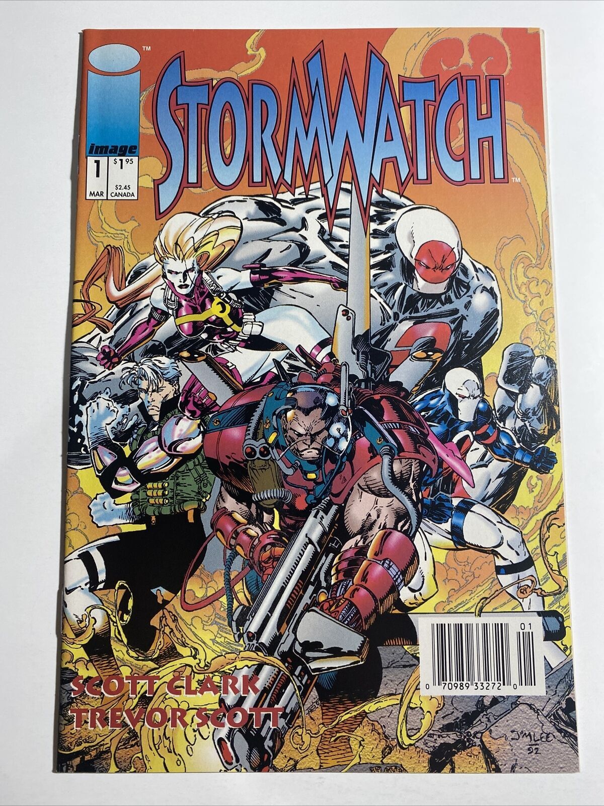 Stormwatch 1 NEWSSTAND UPC VARIANT 1:100 Image Comics - Jim Lee X-men ...
