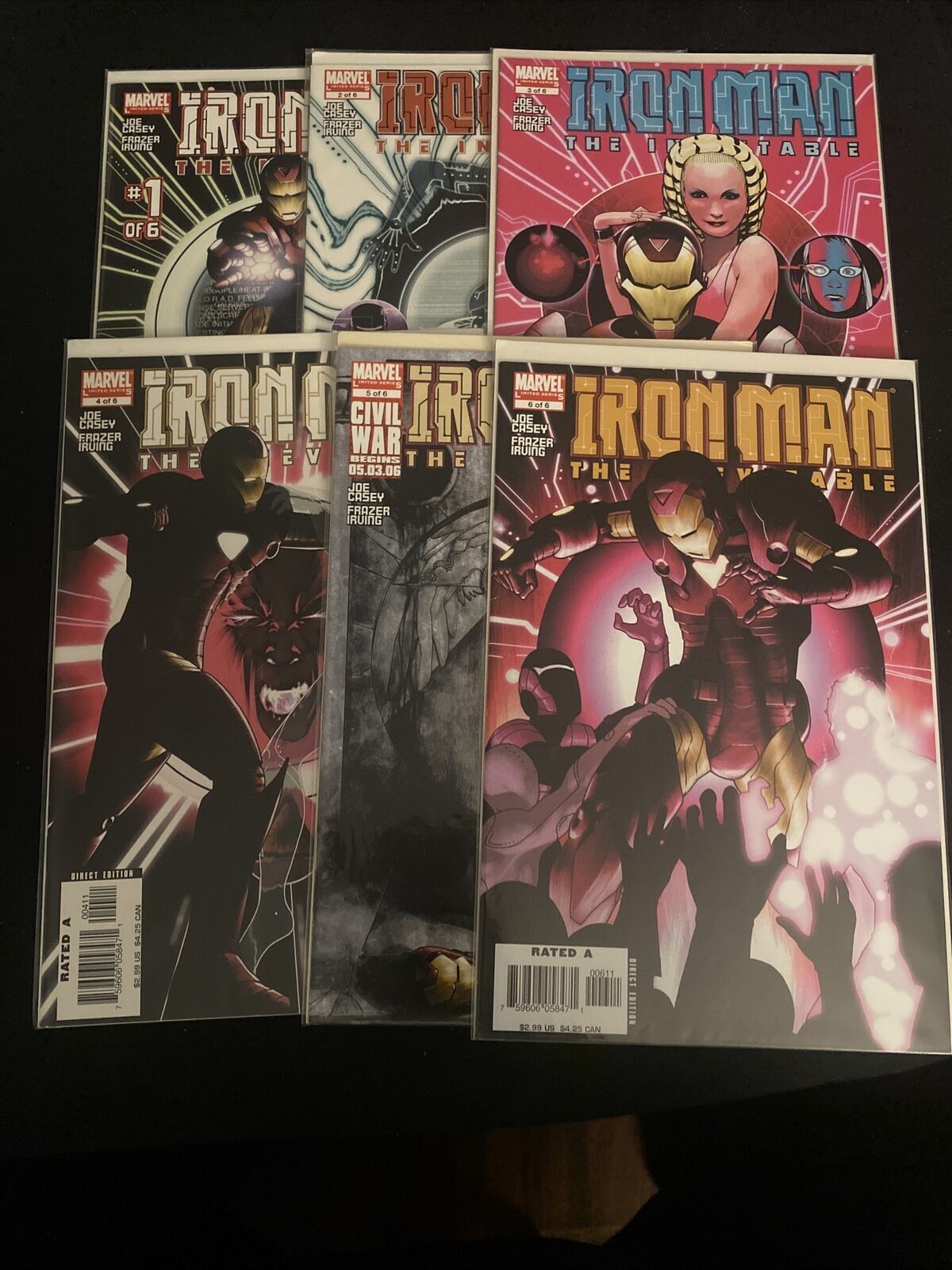 MARVEL COMICS IRON MAN: THE INEVITABLE Complete set #1 2 3 4 5 6 Casey ...
