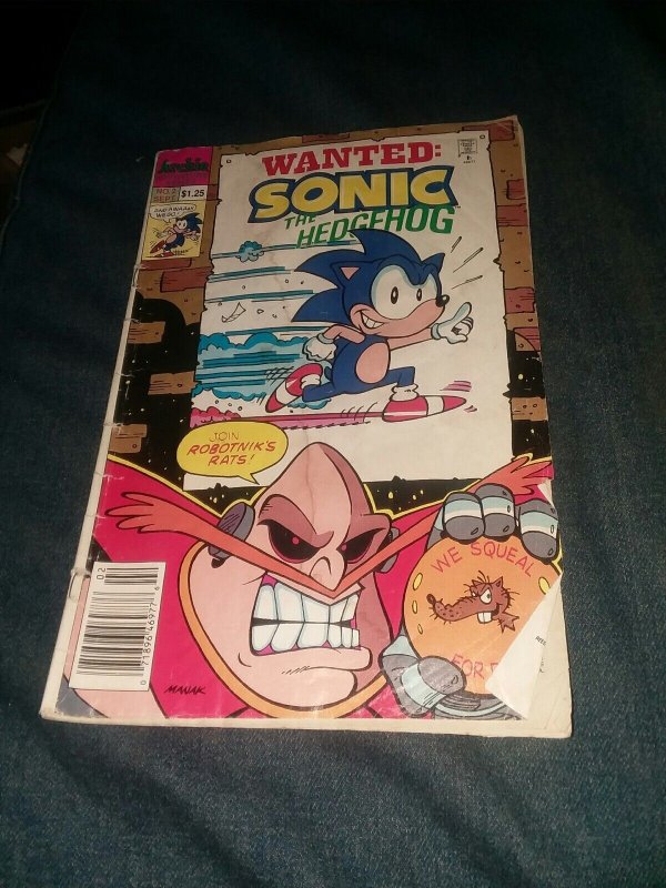 Sonic The Hedgehog #2 Archie Comics 1993 2nd series based on sega ...