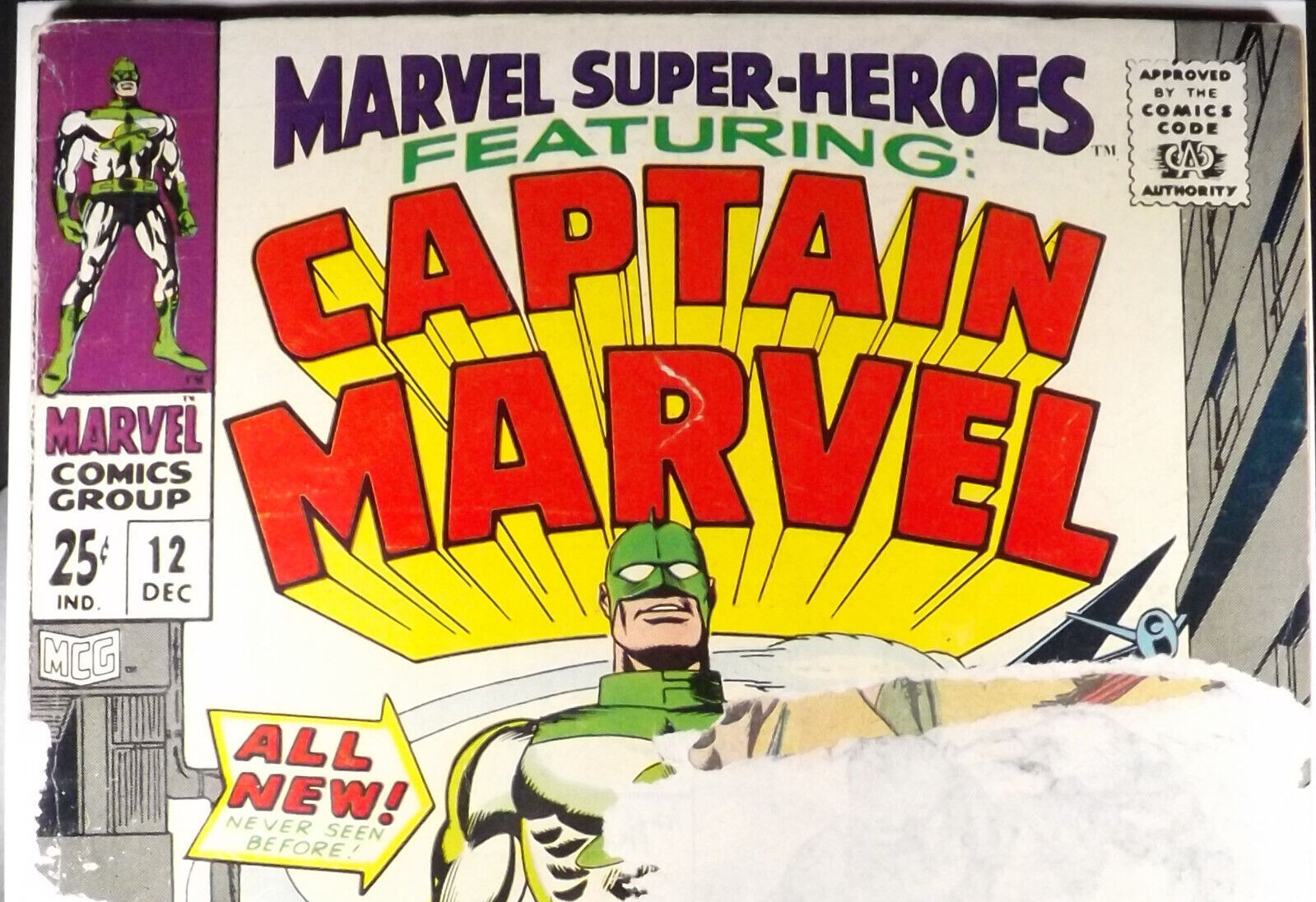 MARVEL SUPER-HEROES #1 GD 1967 1st Appearance of Captain Marvel Mar ...