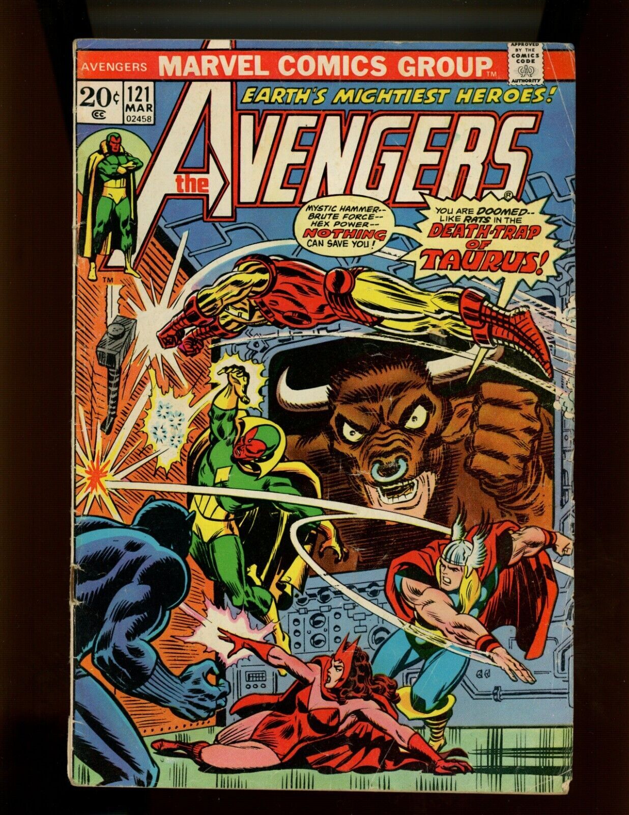 (1974) The Avengers #121 - "HOUSES DIVIDED CANNOT STAND!" (2.5) | Comic ...