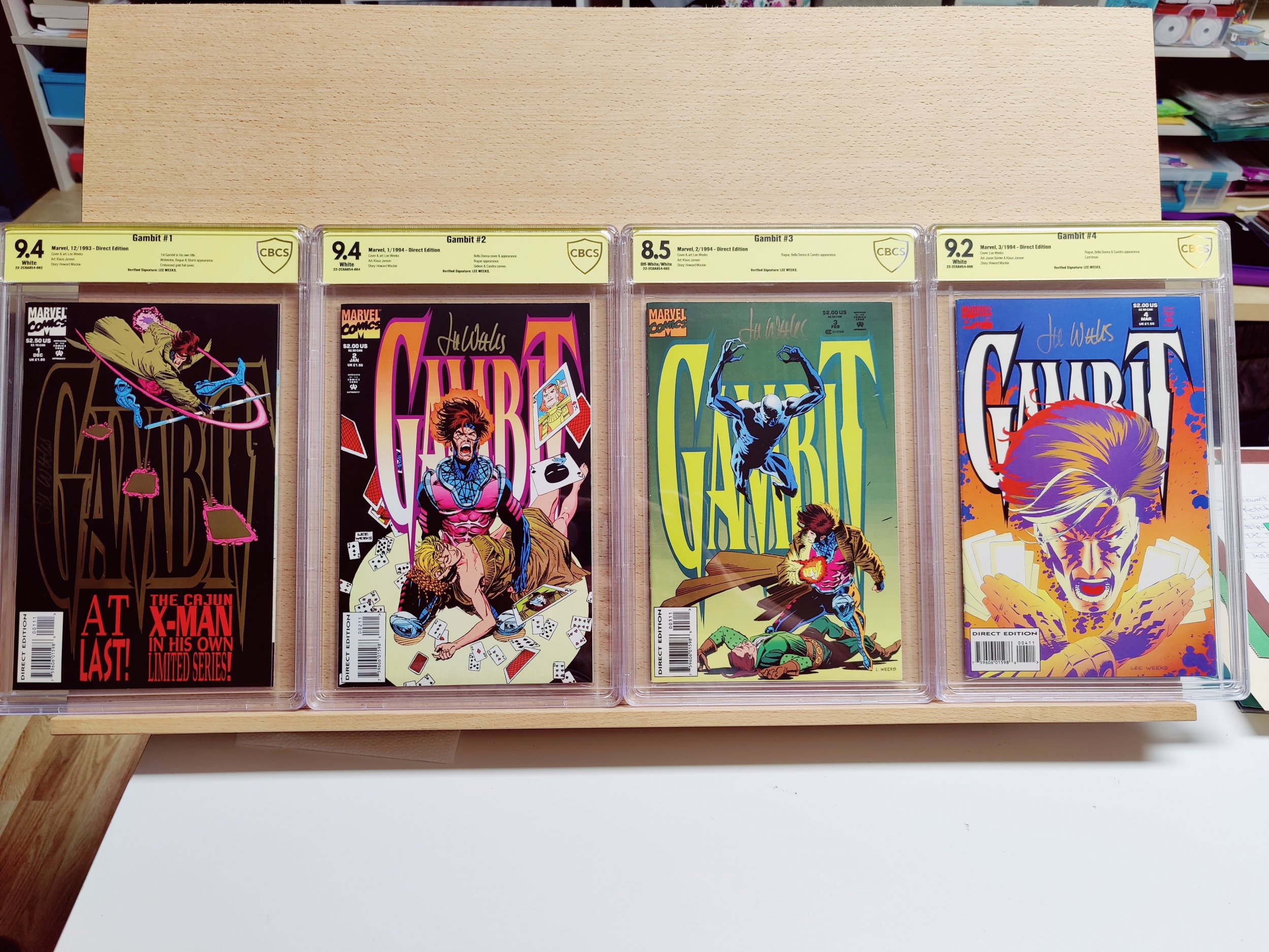 Complete set of Gambit #1 -4(1994)- signed by Lee Weeks | Comic Books ...