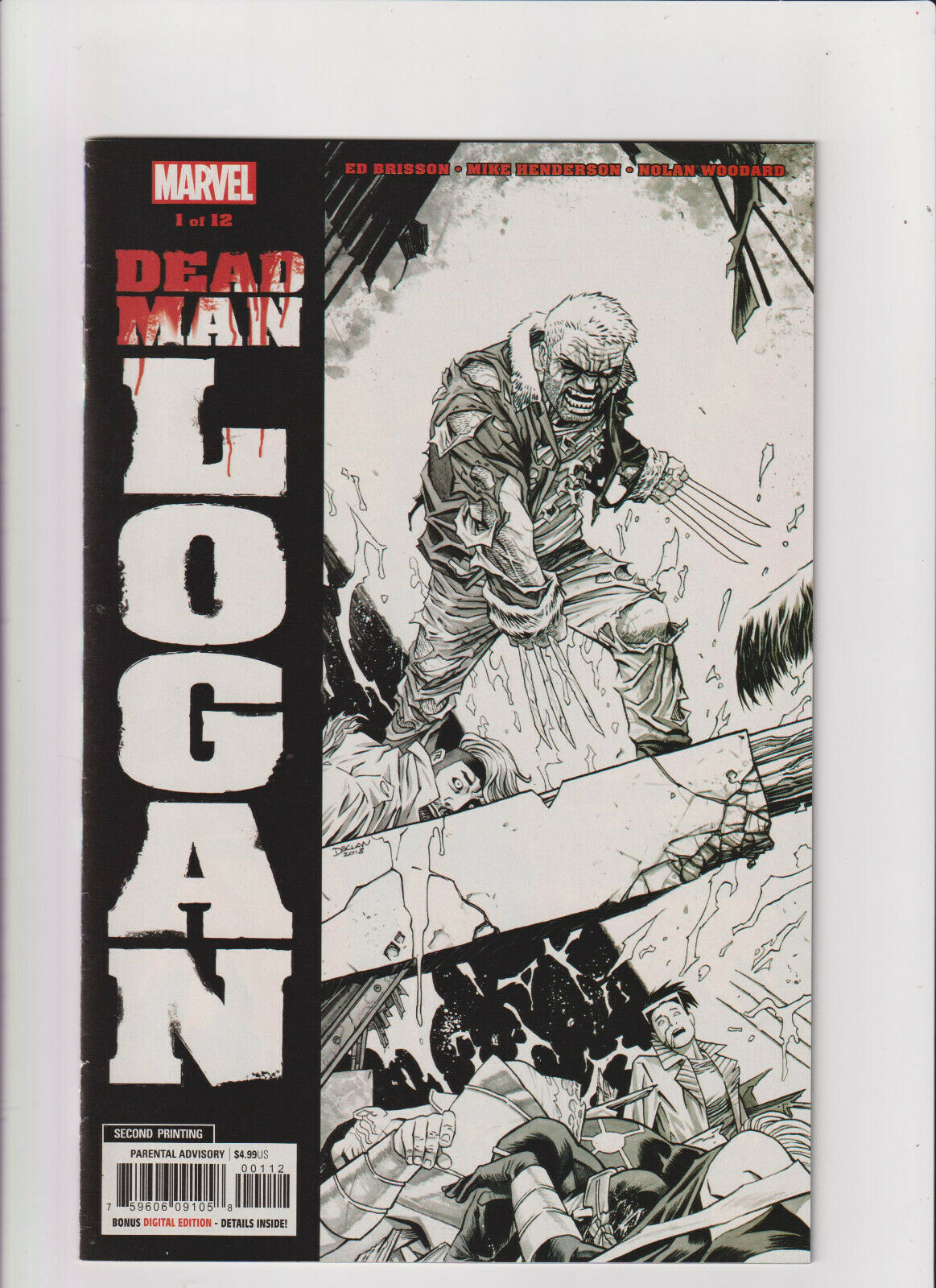 Dead Man Logan #1 VF/NM 9.0 2nd Print Marvel Old Man Logan X-Men ...