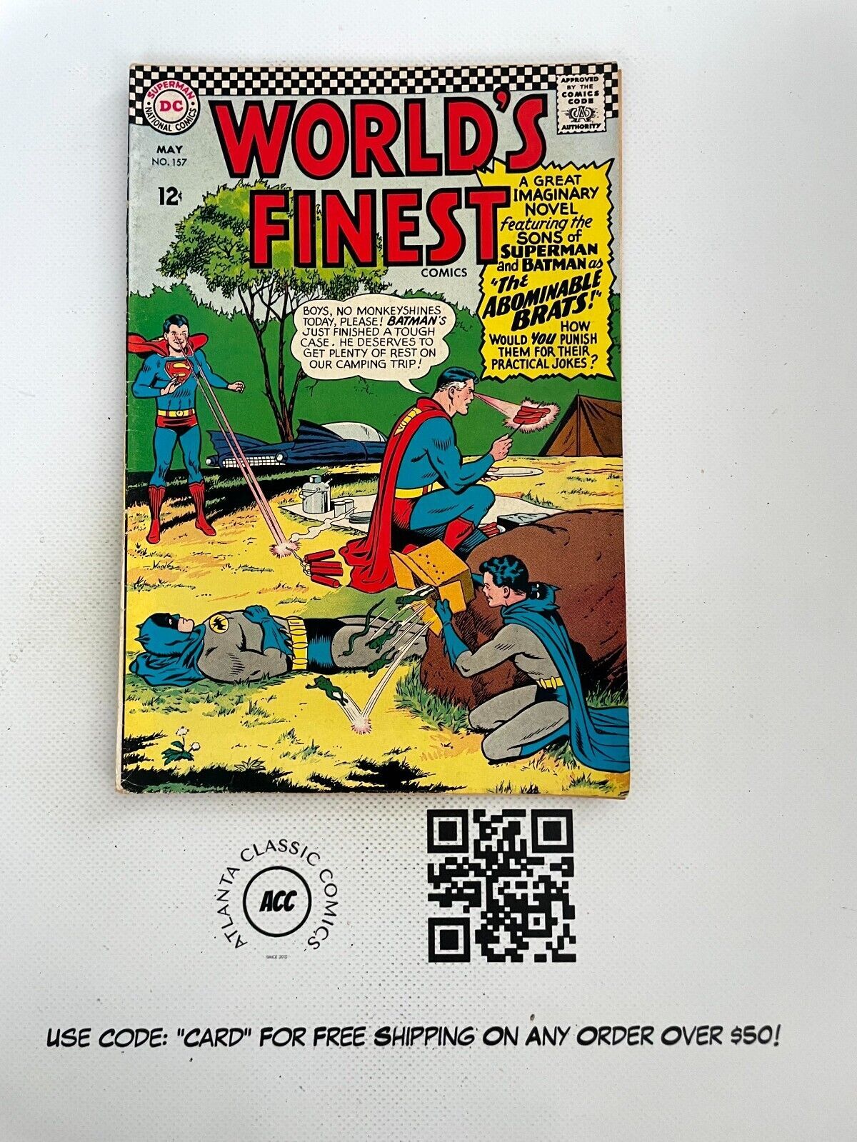 World's Finest Comics # 157 VF- DC Silver Age Comic Book Batman ...