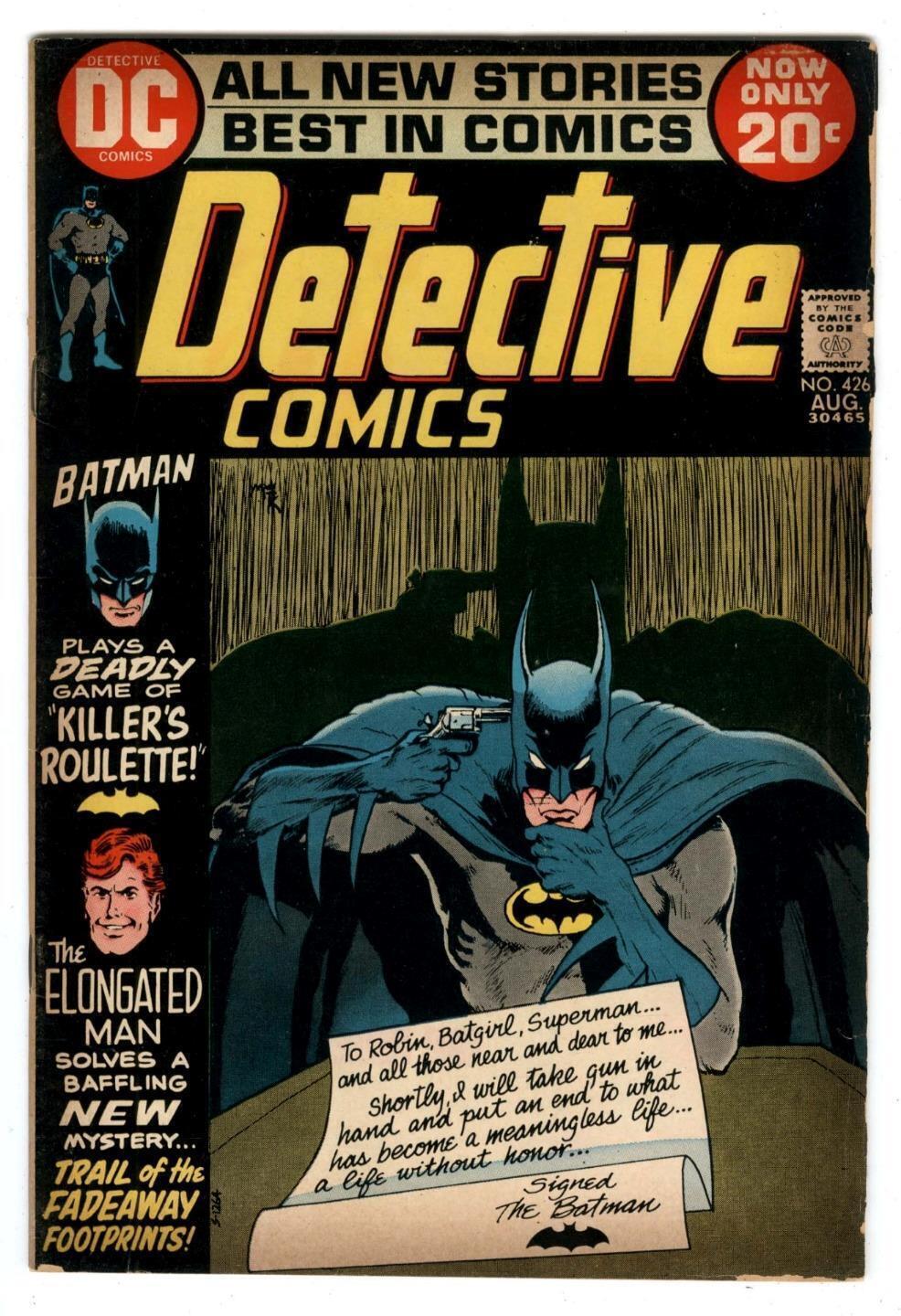 Detective Comics #426 1972 Classic Mike Kaluta Batman Suicide Gun to ...