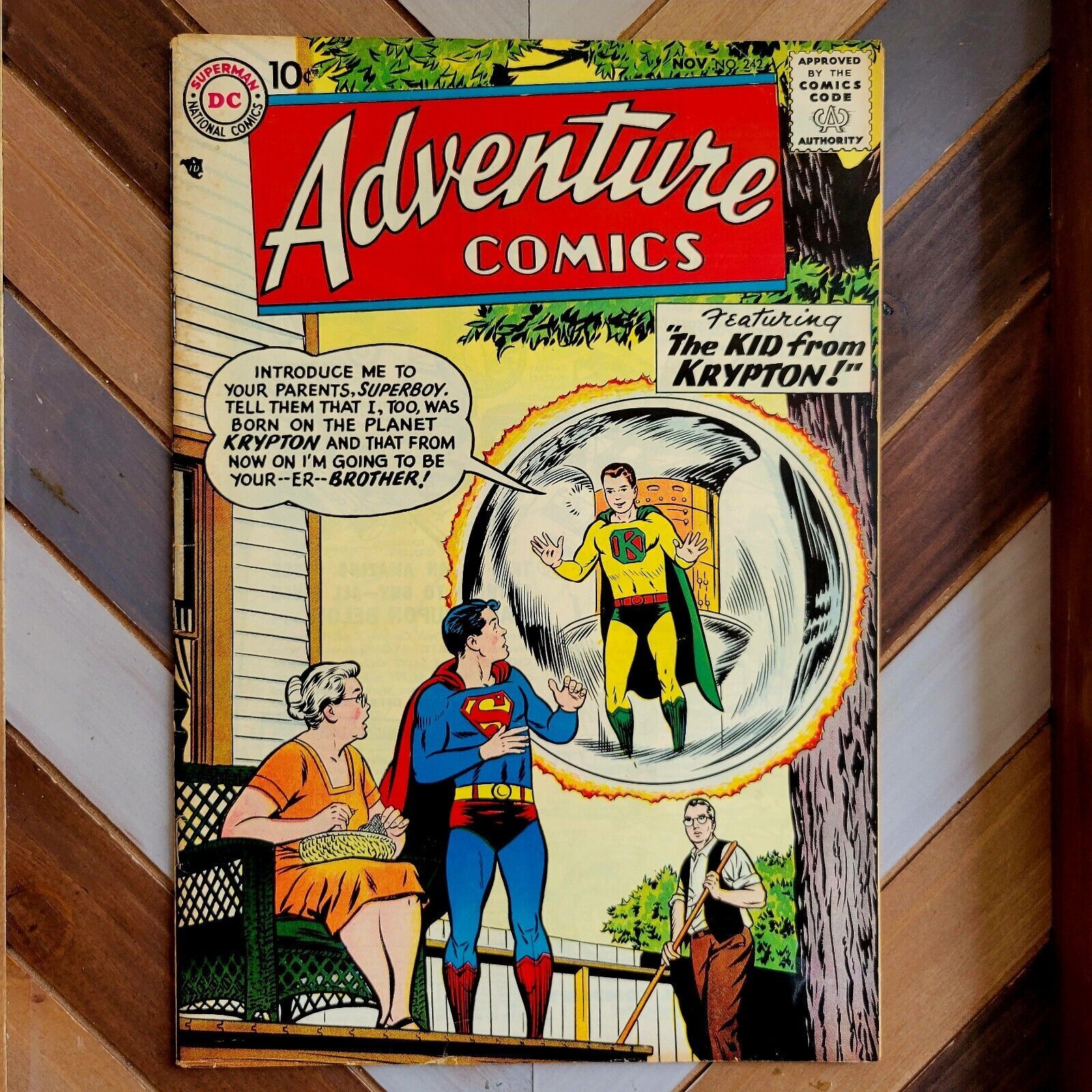 Adventure Comics #242 VG+ (DC 1957) SUPERBOY 1st app ZAR-AL The Kid ...