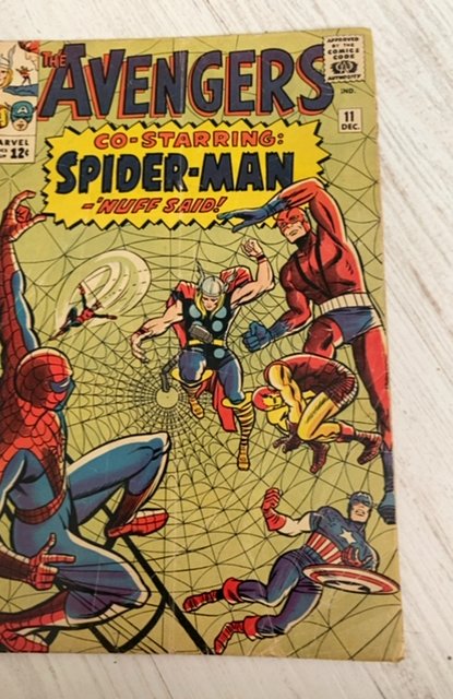 The Avengers #11 (1964)1st Spider-Man in this title Kapp app see deecrpt | Comic Books - Silver ...