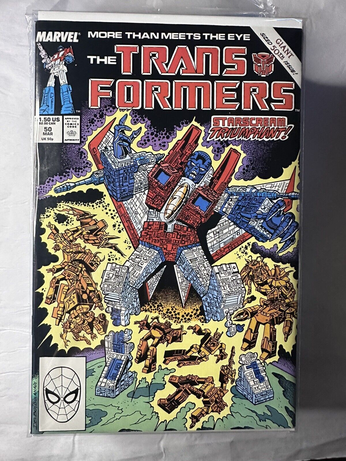 Transformers #50 Marvel Comics 1989 Double Sized Issue Vintage High ...
