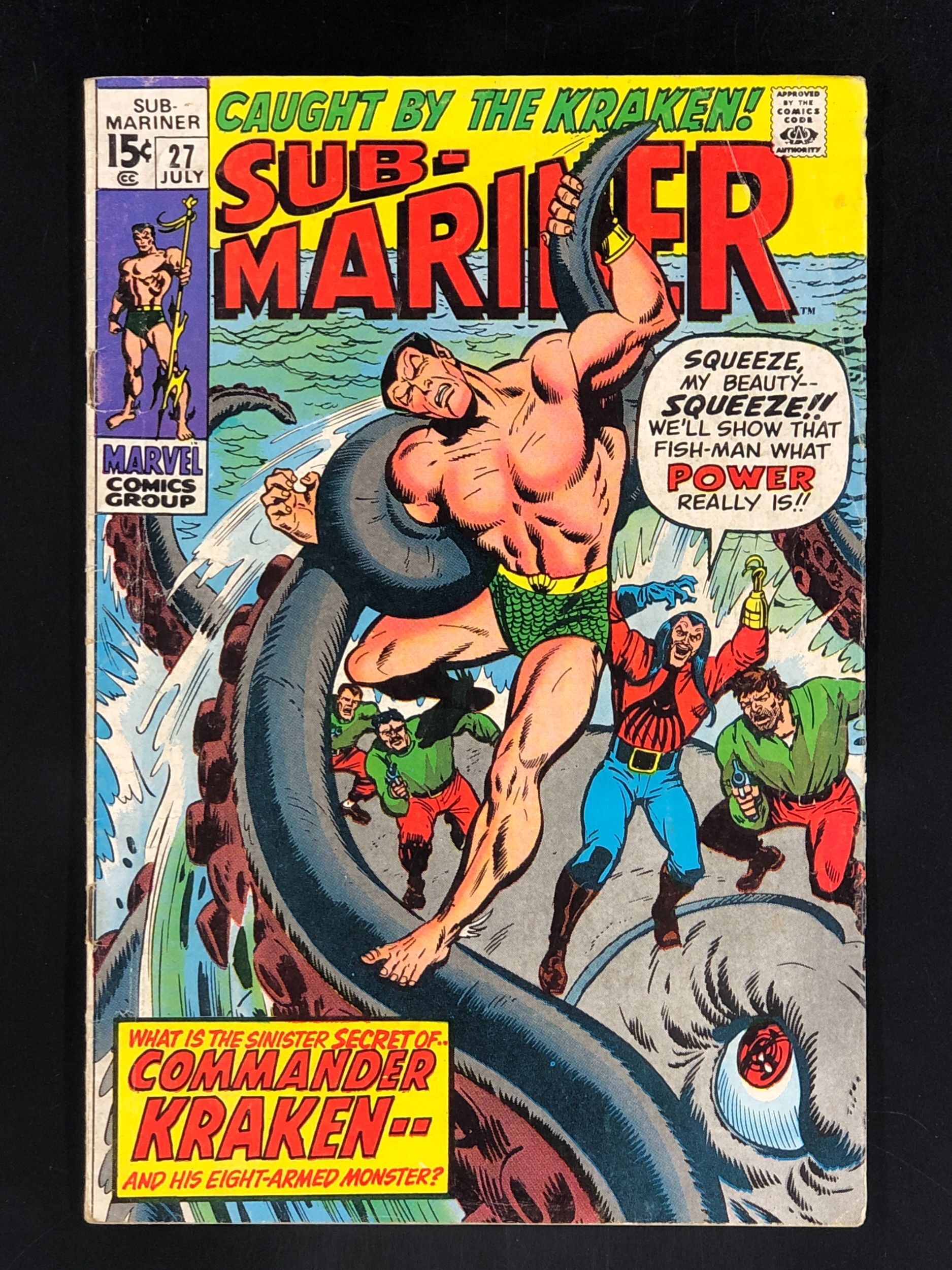 Sub-Mariner #27 (1970) 1st Appearance of Commander Kraken | Comic Books ...