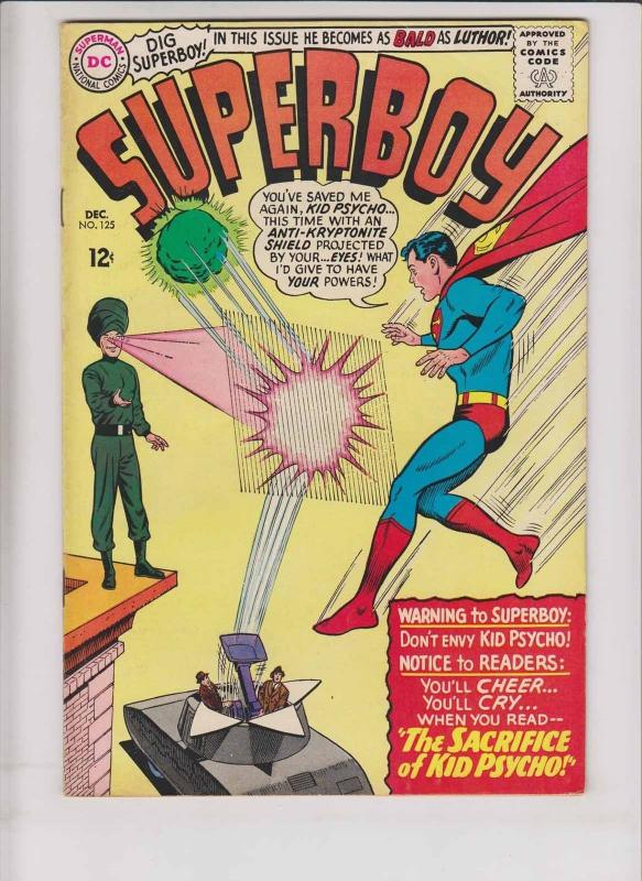 Superboy #125 FN+ december 1965 - silver age dc comics 1st appearance ...
