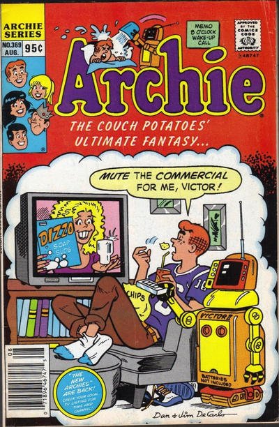 Archie #369 (Newsstand) VG ; Archie | low grade comic August 1989 TV ...