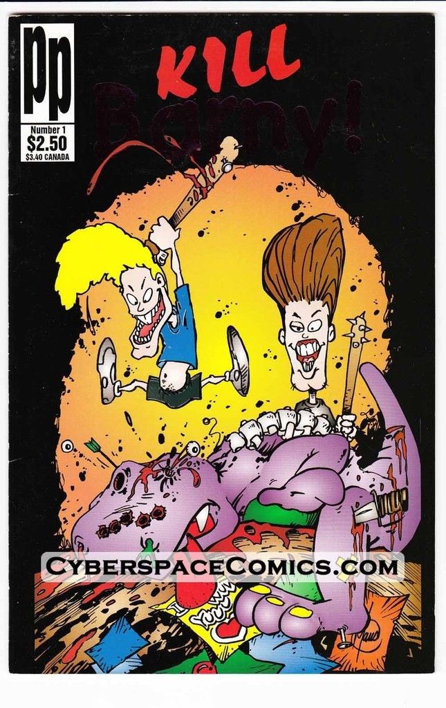 Kill Barny! #1 VF/NM beavis & butt-head vs barney the dinosaur 1994 PARODY PRESS | Comic Books ...