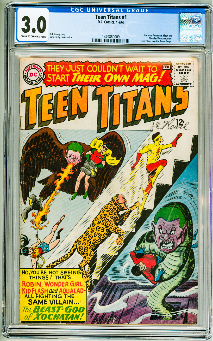 Teen Titans #1 (1966) CGC 3.0! Cream to OW Pages! | Comic Books ...
