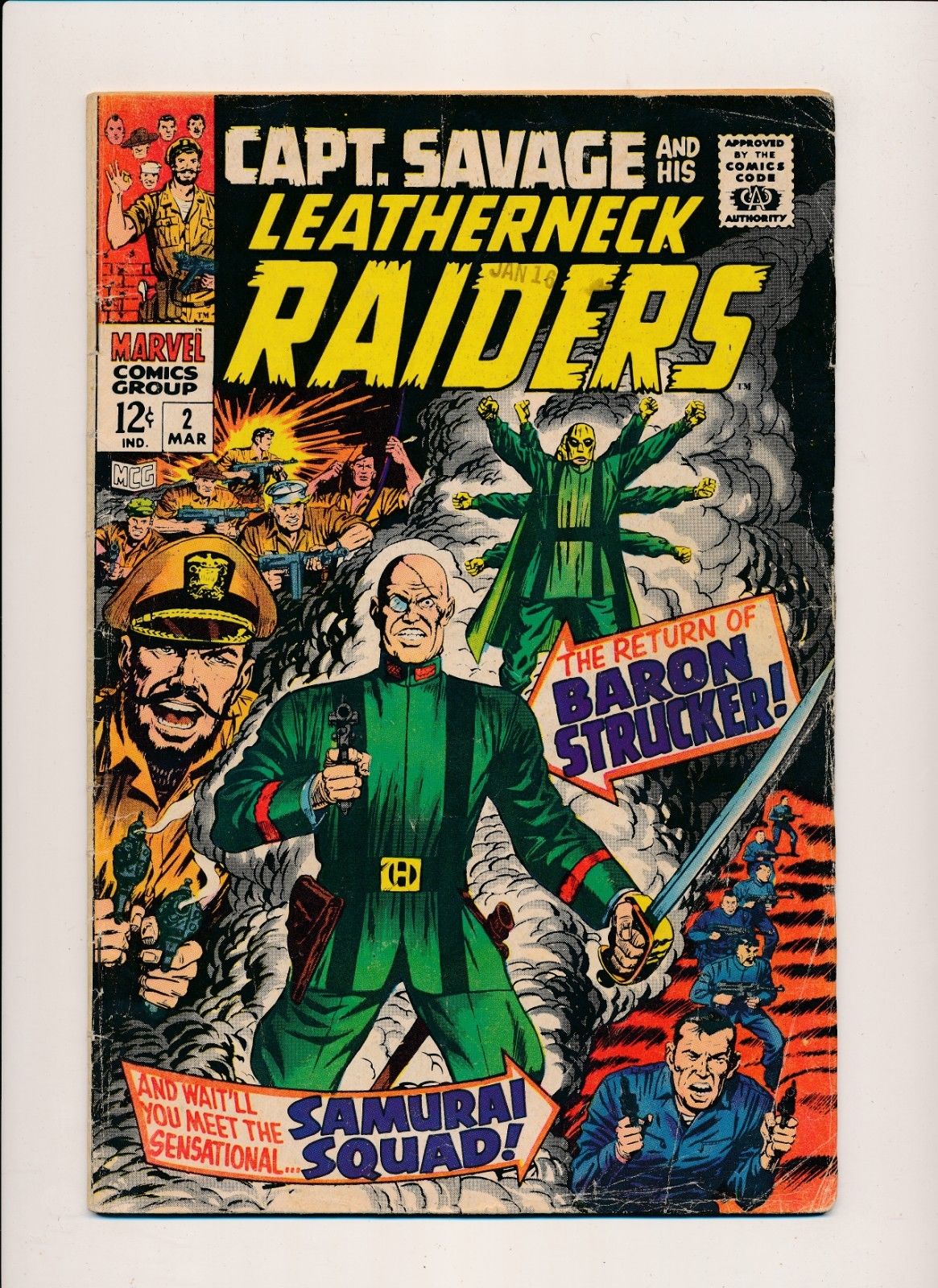 Marvel LOT of 16! Captain Savage and His Leatherneck Raiders #1-16 G/VG ...