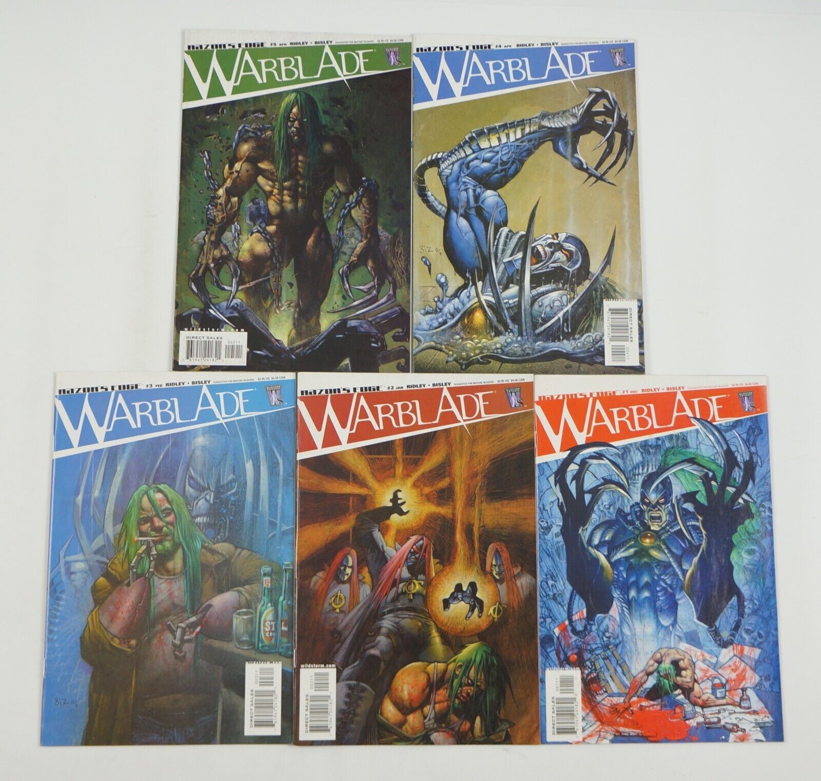 Warblade: the Razor's Edge #1-5 VF/NM complete series - simon bisley 2 ...