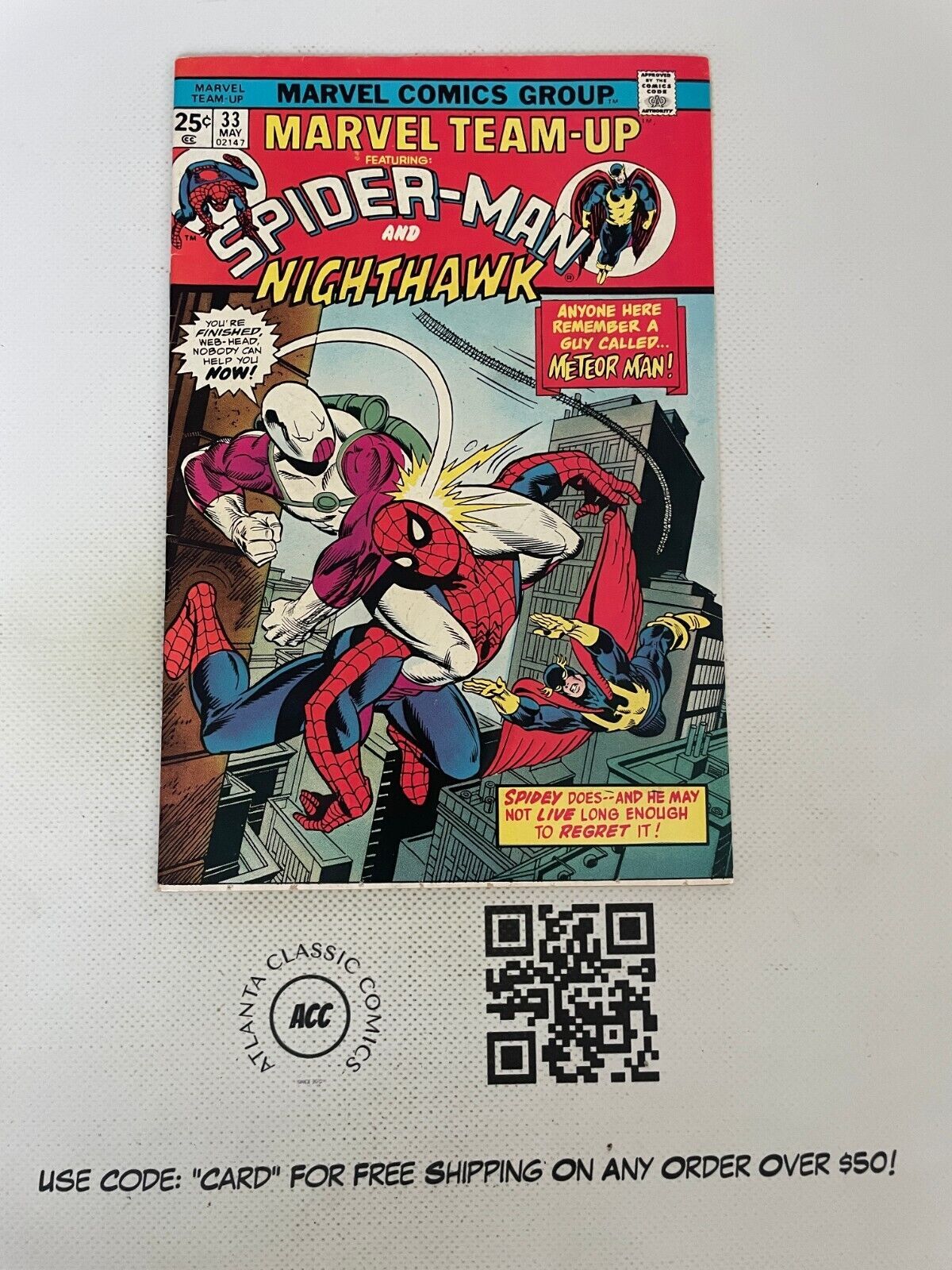 Marvel Team-Up # 33 VF Comic Book Human Torch Nighthawk Meteor Man 5 ...