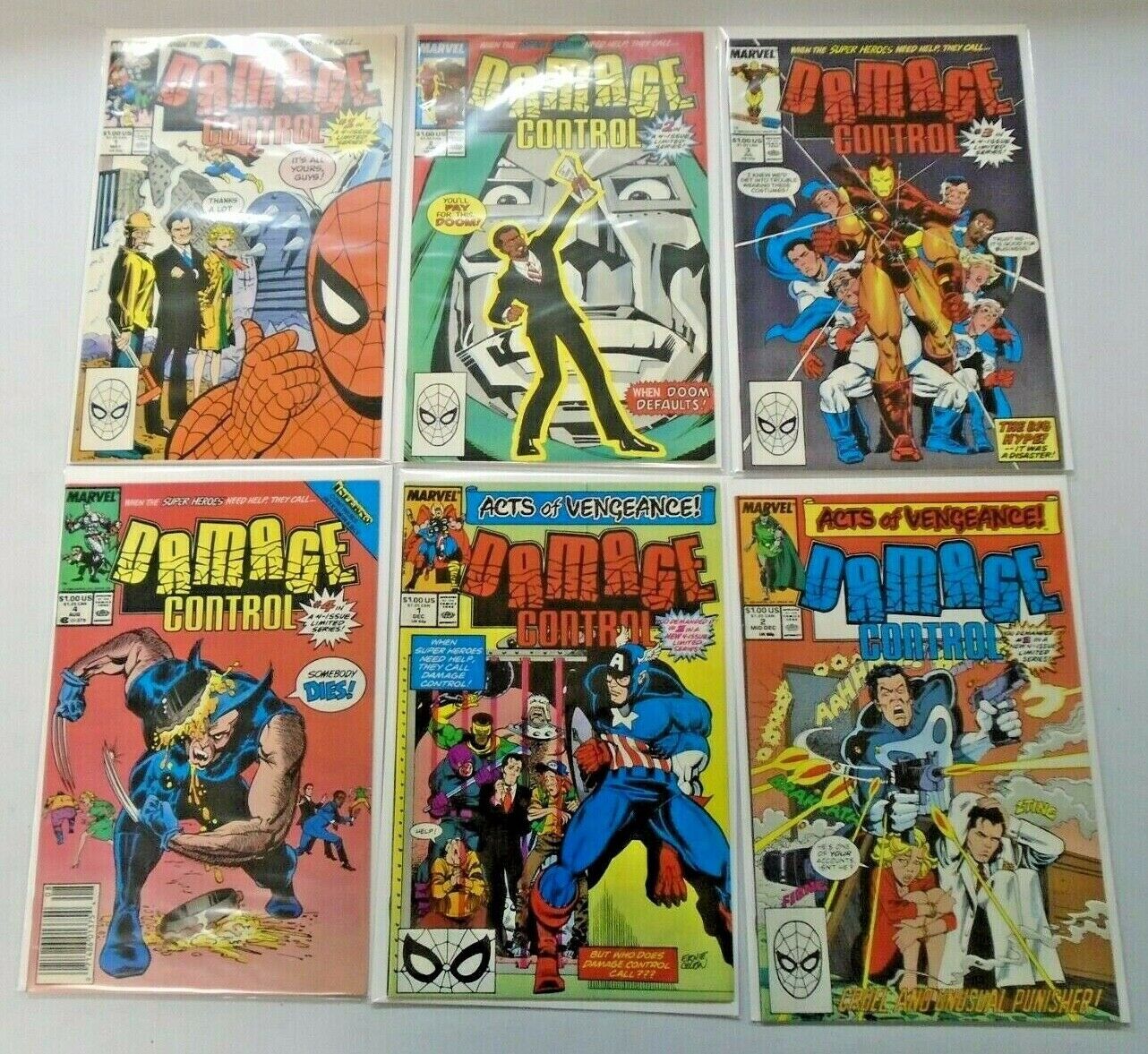 Damage Control Marvel ALL 3 SETS 12 Different Books 8.0 VF (1989-1991 ...